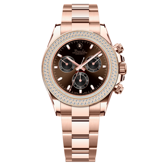 39MM 滿鑽CHRONOMASTER 客製化計時錶｜瑞士機芯｜Nidit